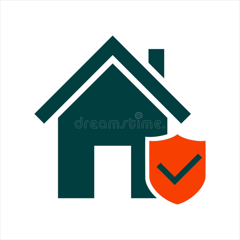 Home House Protect Security and Protection Icon. Stock Vector ...