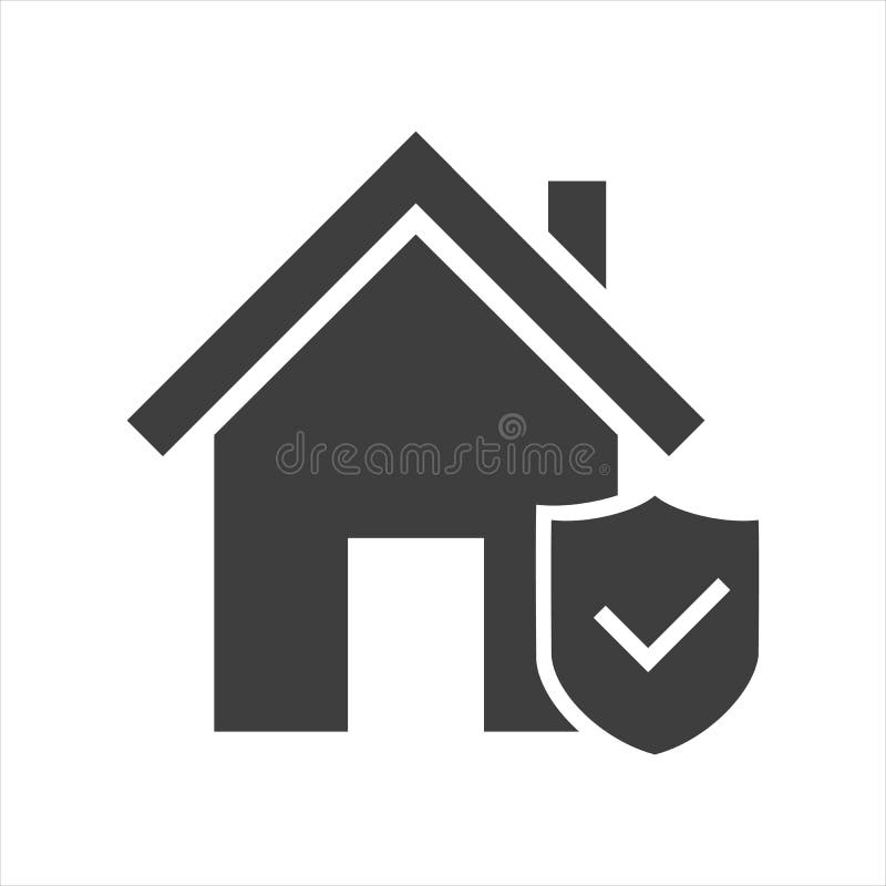 Home House Protect Security and Protection Icon. Stock Vector ...