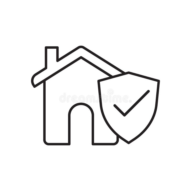 Home House Protect Security and Protection Icon Stock Illustration ...
