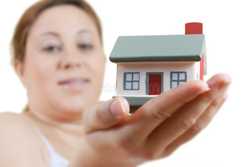 Home in human hands stock photo. Image of human, sale - 22664422