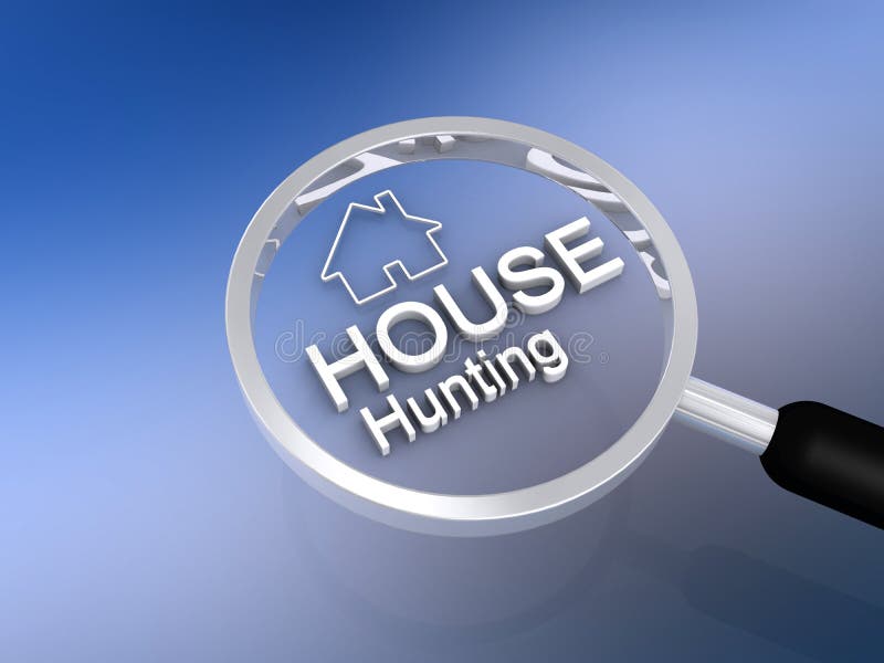 Home hunting stock illustration. Illustration of information - 165304319
