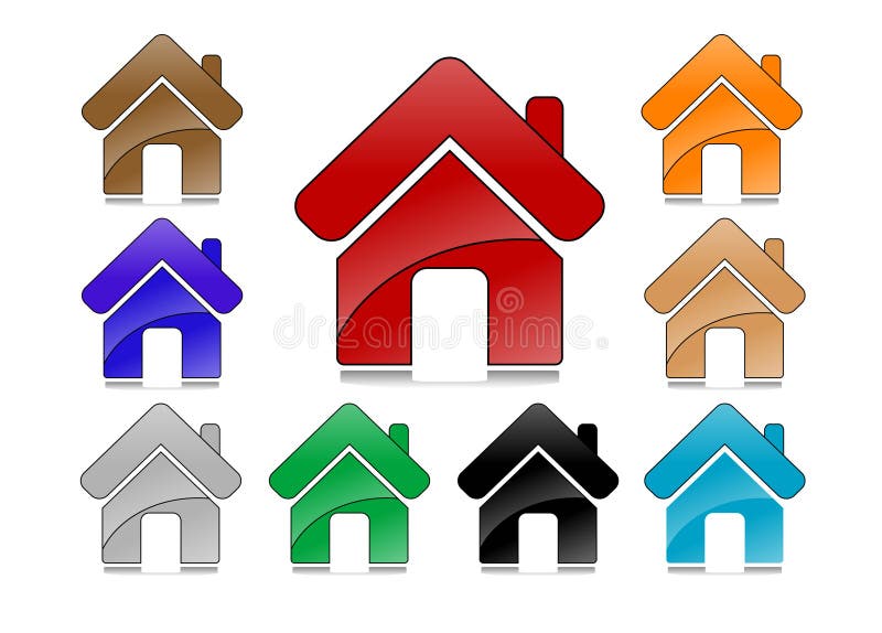 Vector home symbols stock vector. Illustration of grey - 28931677