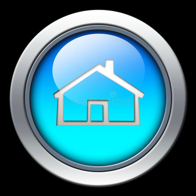 Home icon stock illustration. Illustration of blue, home - 4305402