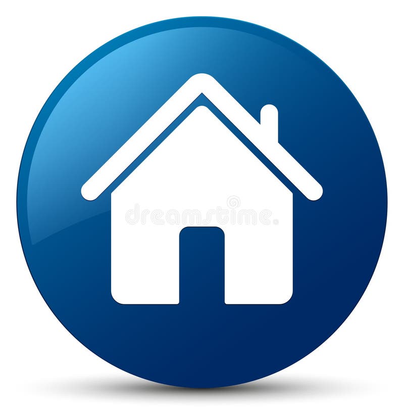 Home Icon Blue Round Button Stock Illustration - Illustration of blue ...