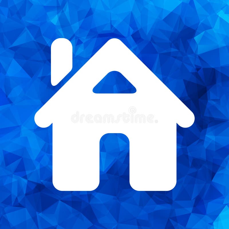 Blue home button icon stock illustration. Illustration of metal - 31889709