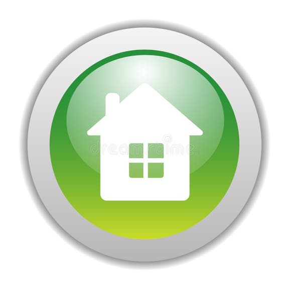 Home icon button stock vector. Illustration of green - 14557538