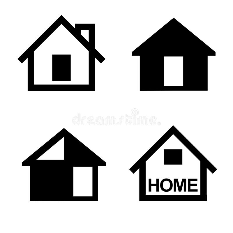 Home Icon Collection for on Button Apps Stock Vector - Illustration of ...