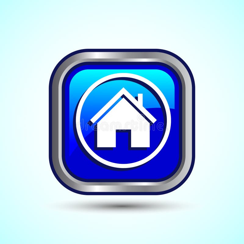 Home Icon Button Design Illustration, Main Page Icon for Mobile and Web ...