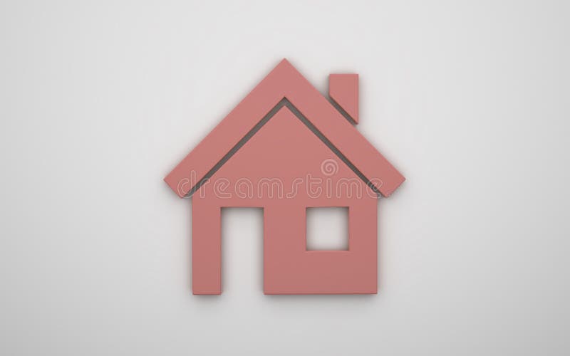 Home icon 3d stock illustration. Illustration of construction - 49331280