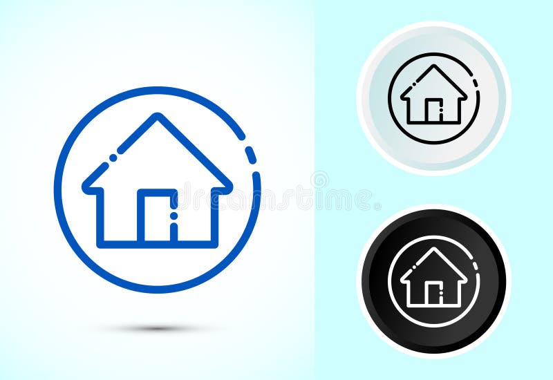 Home Icon Design Illustration, Main Page Icon for Mobile and Web Stock ...