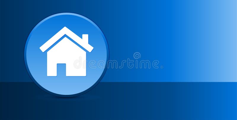 Home Icon Glassy Modern Blue Button Abstract Background Stock ...