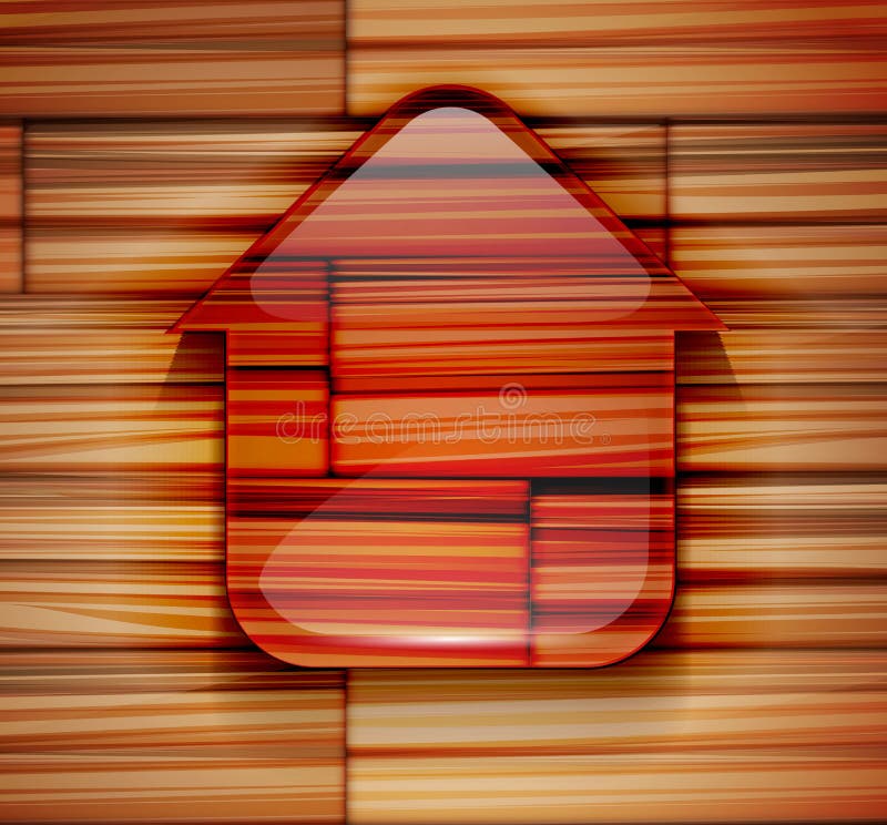 Home icon stock vector. Illustration of decoration, plank - 37736311
