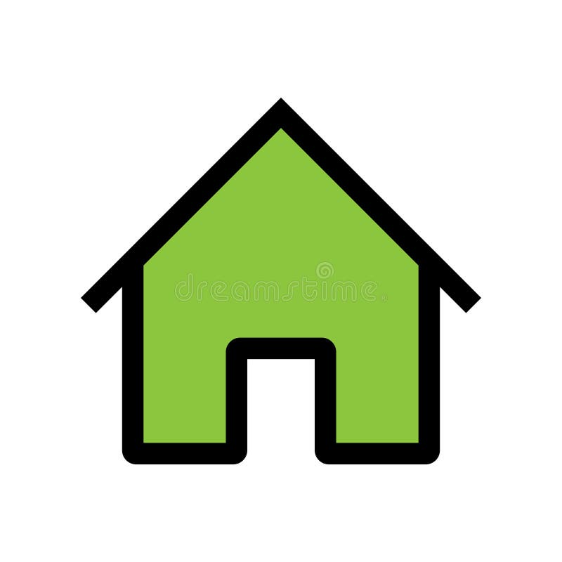 Home Line Icon Isolated on White Background. Black Flat Thin Icon on ...