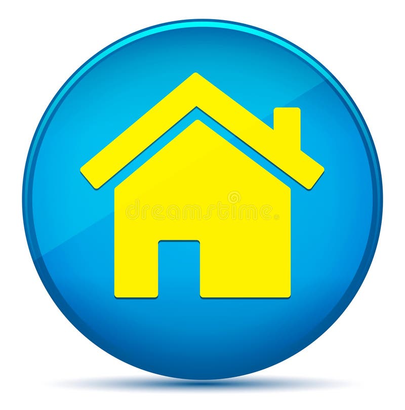 Home Icon Glassy Modern Blue Button Abstract Background Stock ...