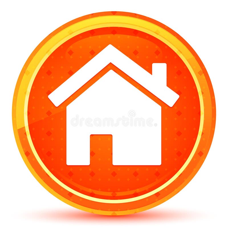 Home Icon Orange Round Button Stock Illustration - Illustration of ...