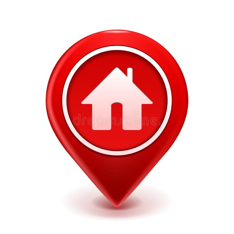 Home Icon Pin stock vector. Illustration of deal, cartography - 26589119