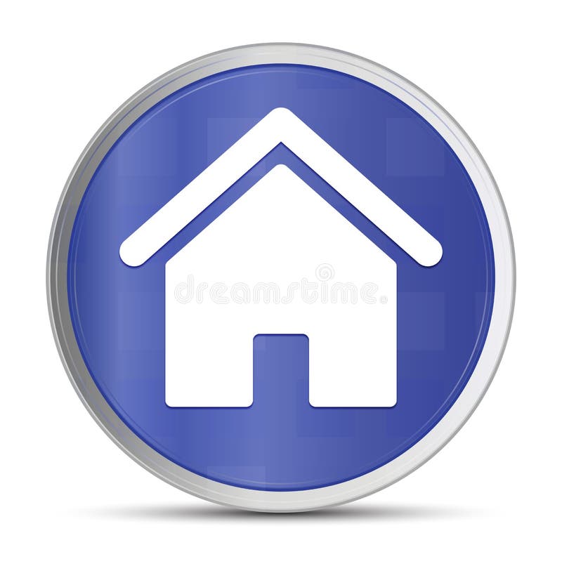 Home Icon Prime Blue Round Button Vector Illustration Design Silver ...