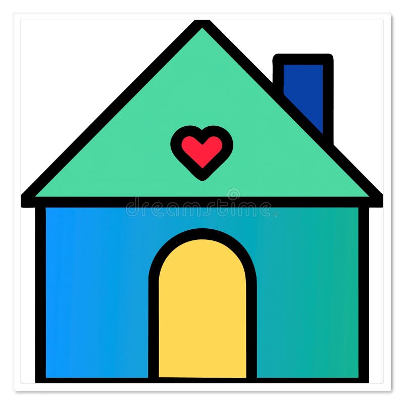 Home Icon . Real Estate Symbol. Stock Illustration - Illustration of ...