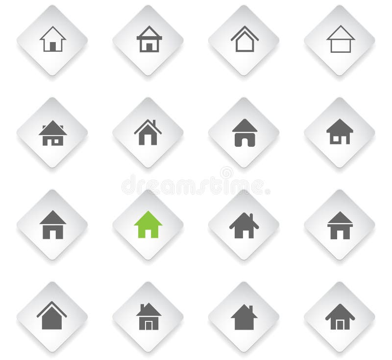 Home icon set stock illustration. Illustration of page - 88626707