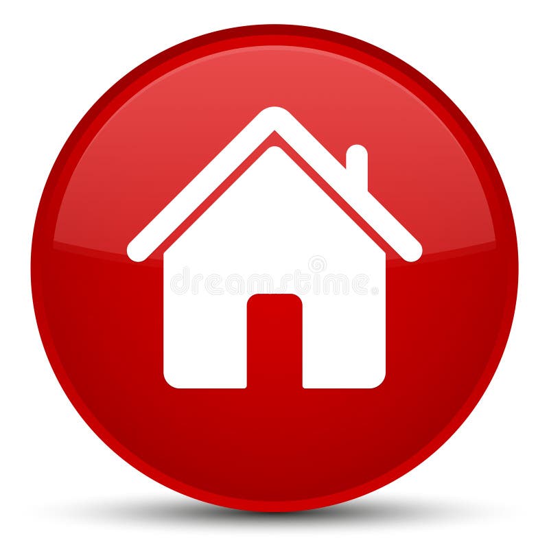 Home Icon Special Red Round Button Stock Illustration - Illustration of ...