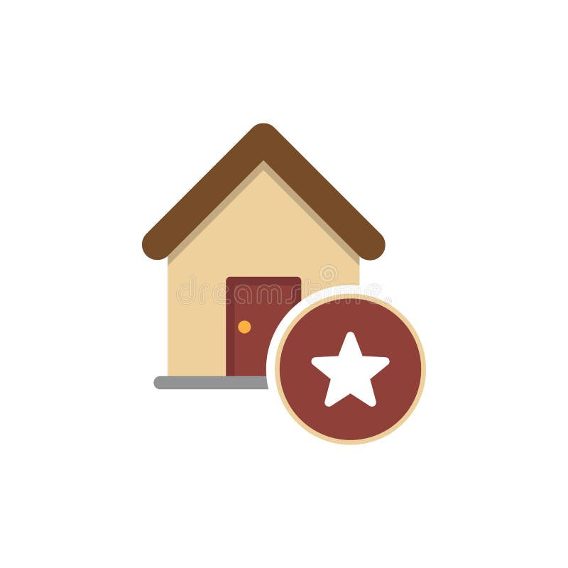 Star icon with house stock vector. Illustration of ipsum - 107518753
