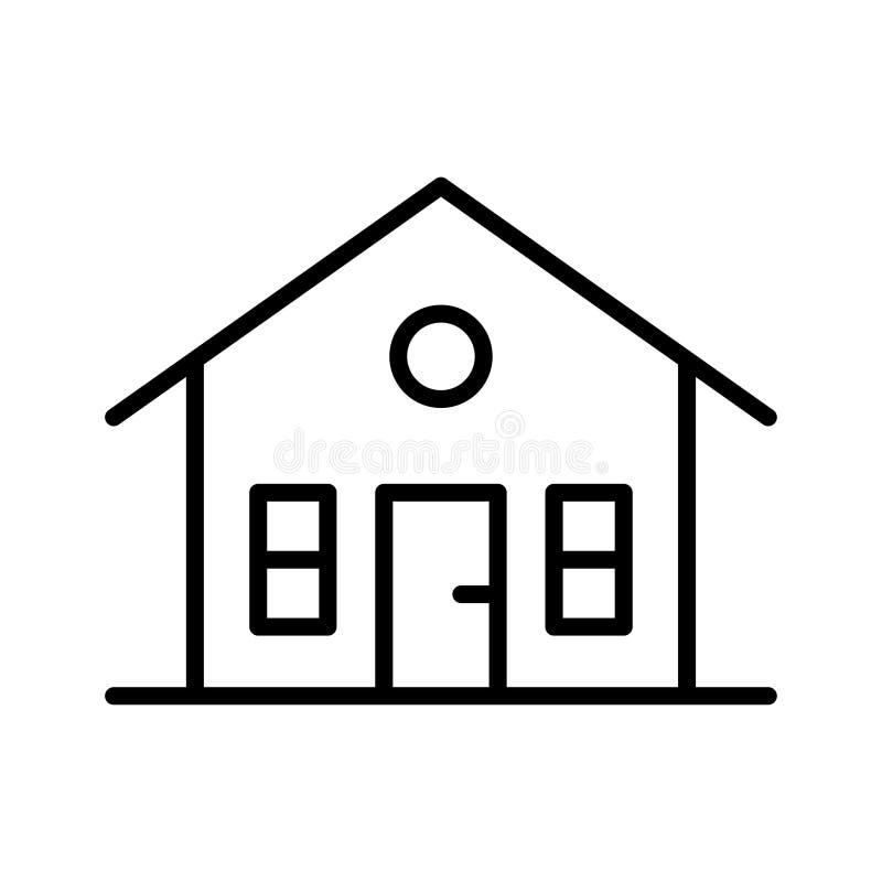 Home Icon. Suburban Home Minimalist Design Stock Vector - Illustration ...