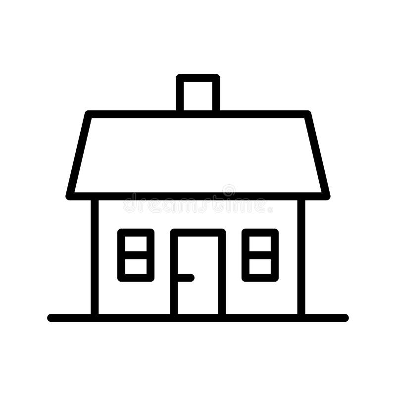 Home Icon. Suburban Home Minimalist Design Stock Vector - Illustration ...