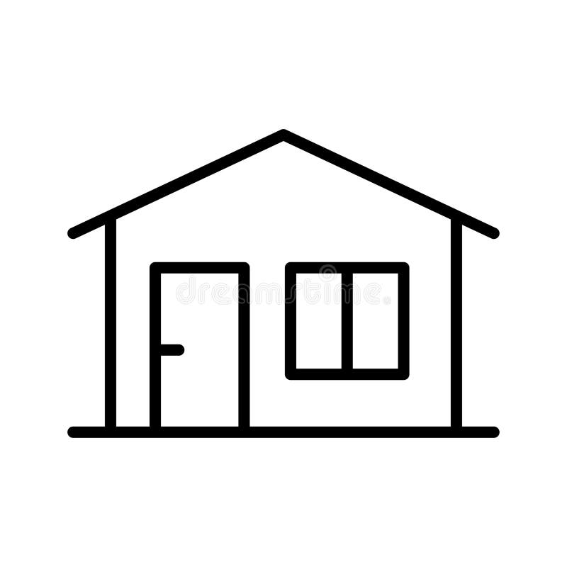 Home Icon. Suburban Home Minimalist Design Stock Vector - Illustration ...