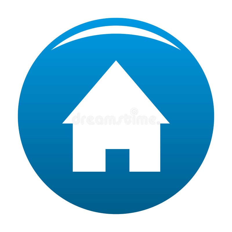 Home icon blue vector stock vector. Illustration of isolated - 109749882
