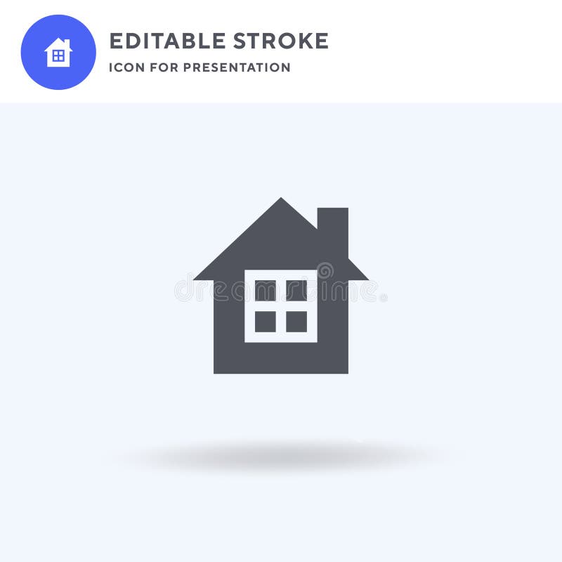 Home Icon Vector, Filled Flat Sign, Solid Pictogram Isolated on White ...