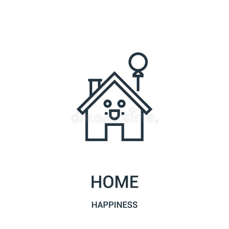 Happiness Icon Vector from Happiness Collection. Thin Line Happiness ...