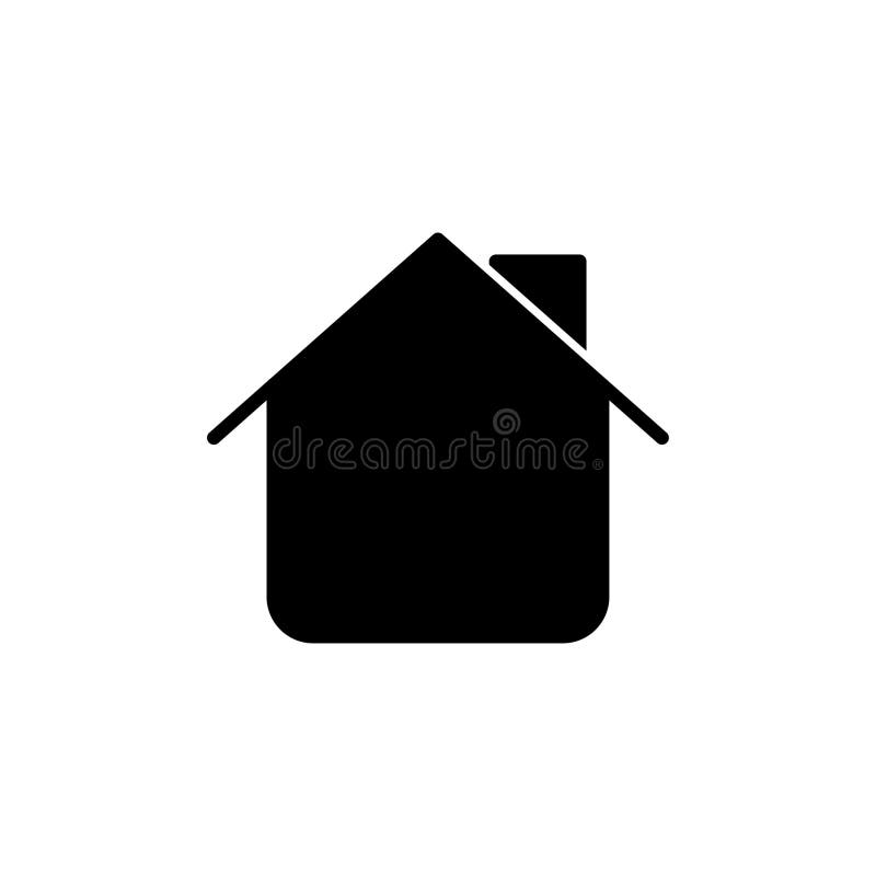 Home Icon . House Vector Icon Stock Vector - Illustration of chimney ...