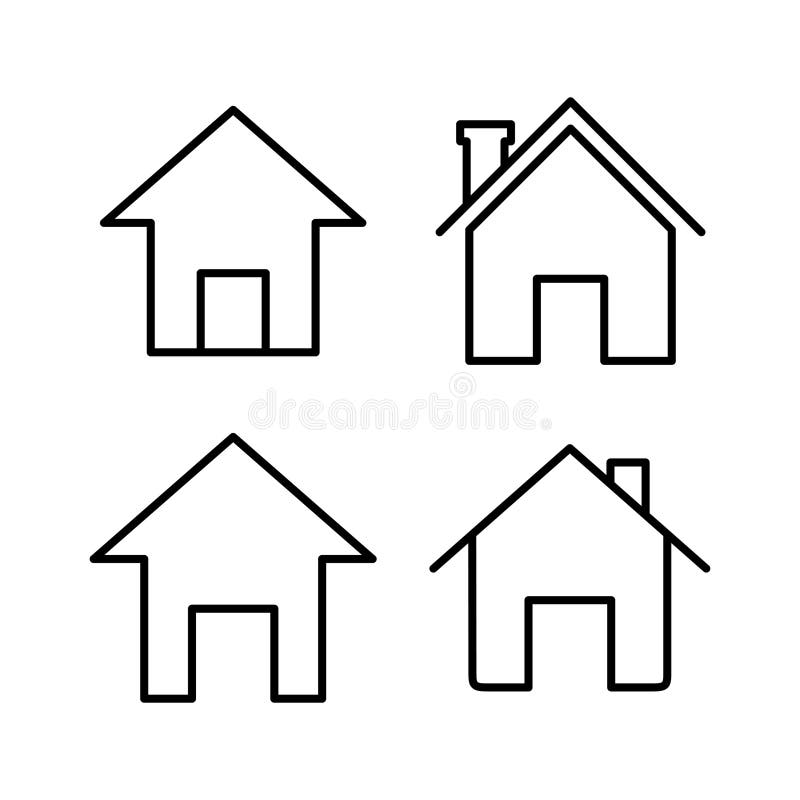 Home Icon . House Vector Icon Stock Vector - Illustration of ...