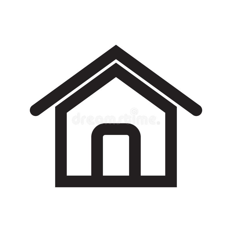 Home Icon Vector, House Icon. Home Symbol Vector Sign Isolated on White ...