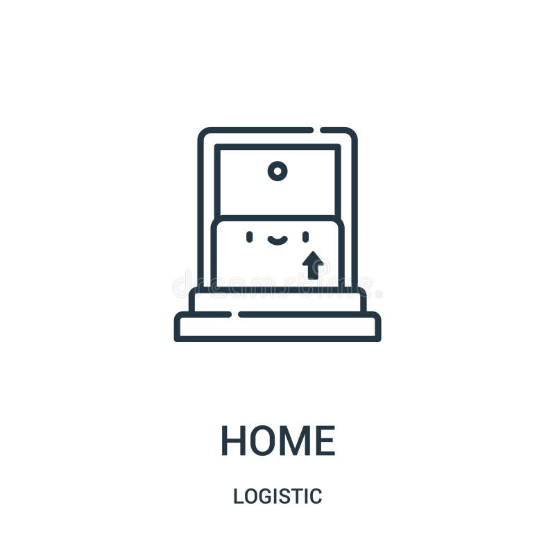 Home Icon Vector from Logistic Collection. Thin Line Home Outline Icon ...