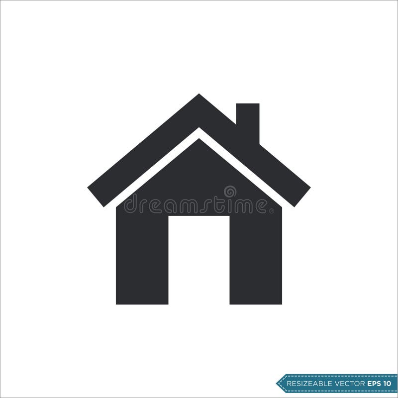 Simple Trendy Home Icon Vector Template Illustration Stock Vector ...