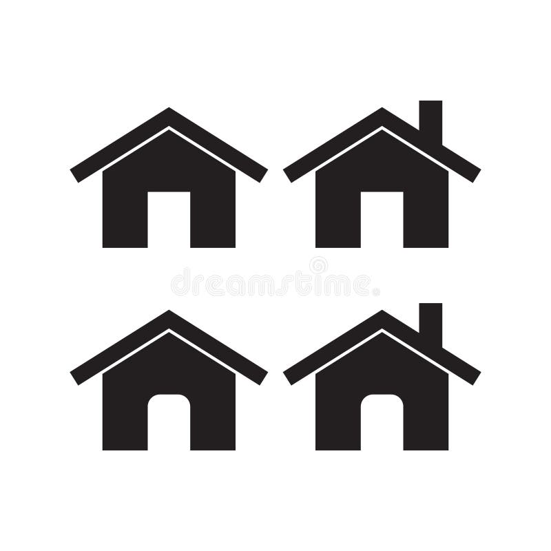 Home Icon Set. House Icon. stock vector. Illustration of structure ...