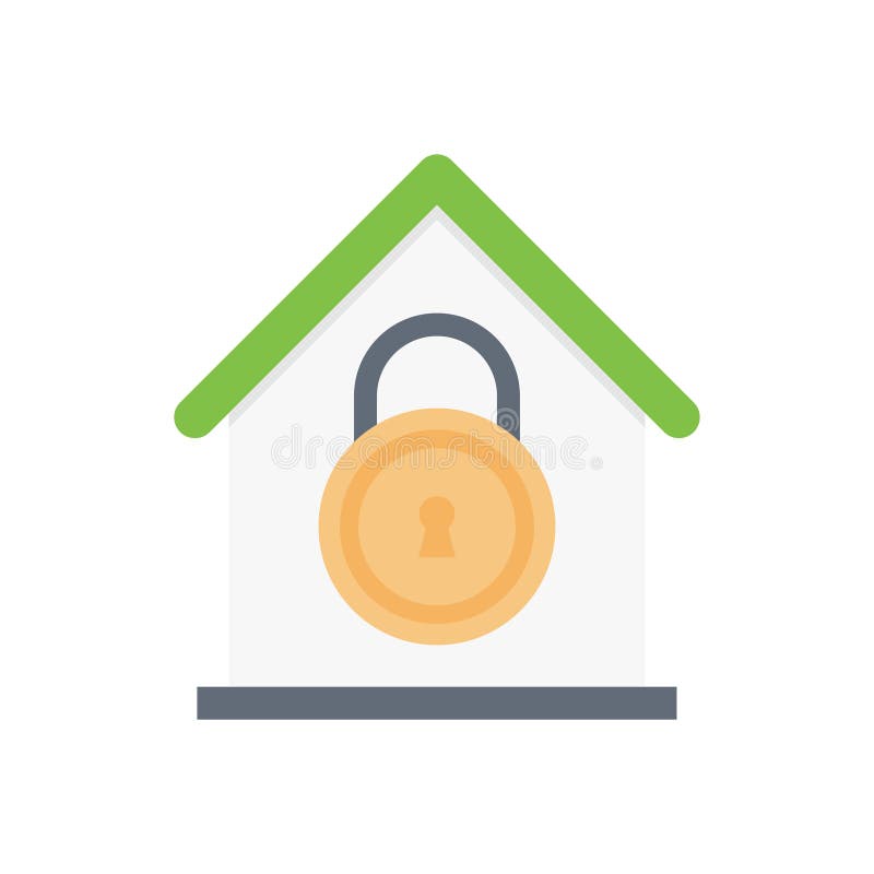 Home Vector Flat Color Icon Stock Vector - Illustration of house, sign ...