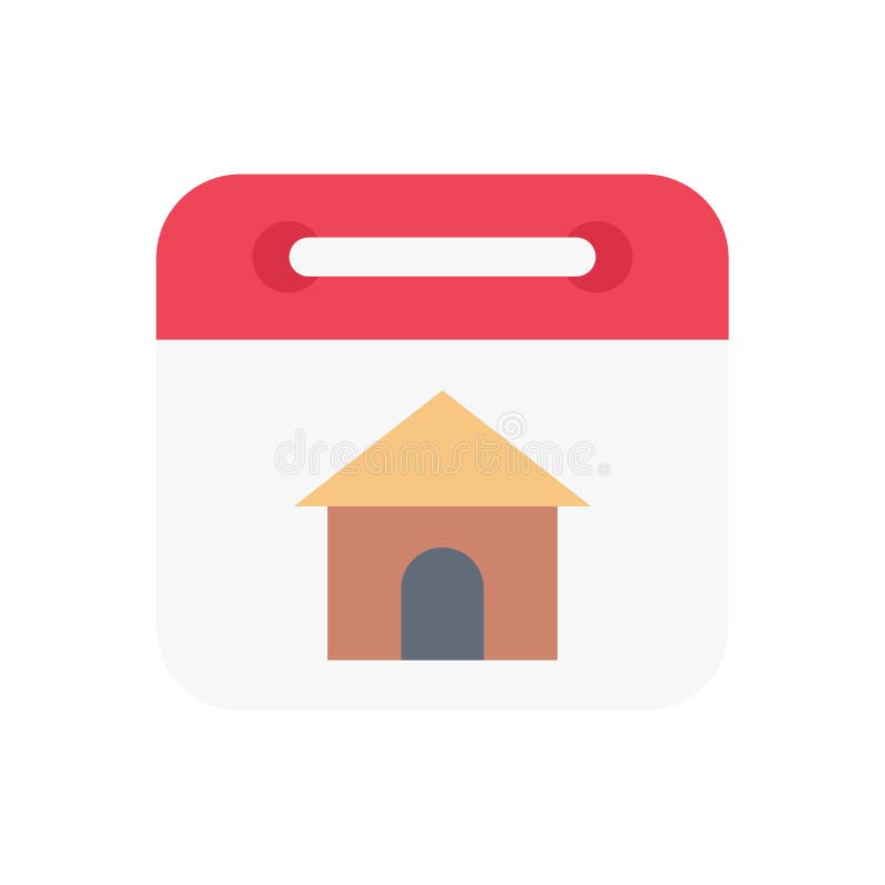 Home Vector Flat Color Icon Stock Vector - Illustration of estate ...