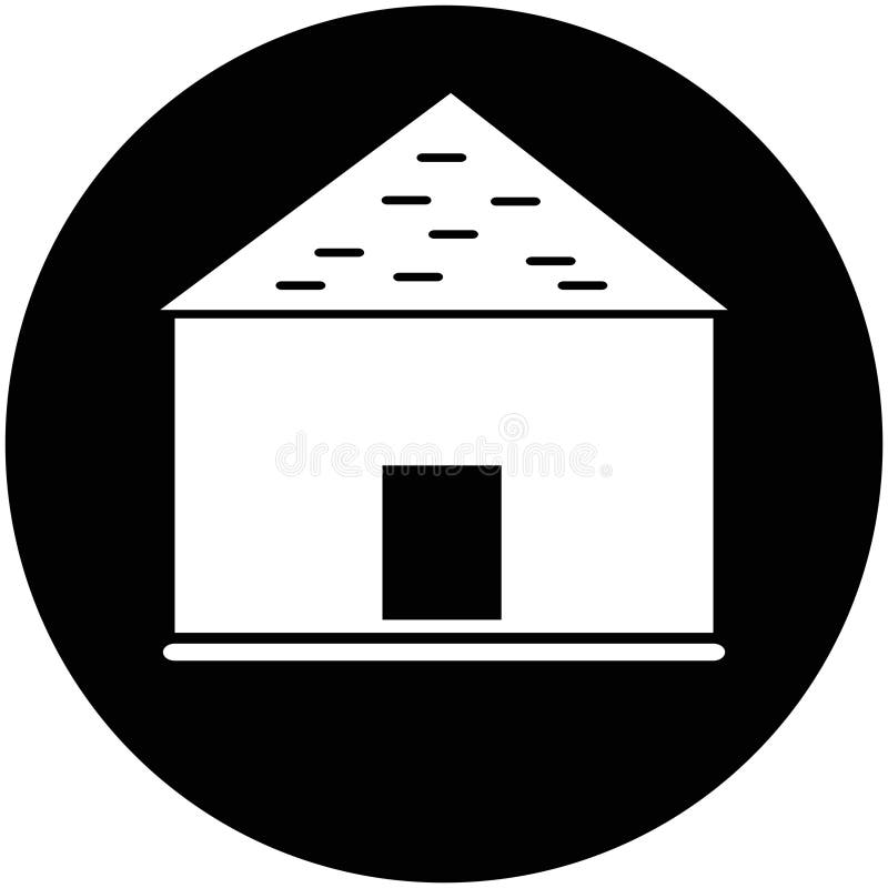 Home Icon White with Black Circle. Pro Vector Stock Vector ...