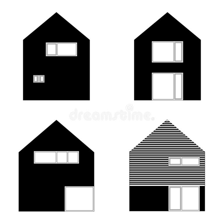 4 Home icons stock vector. Illustration of icon, design - 50244637