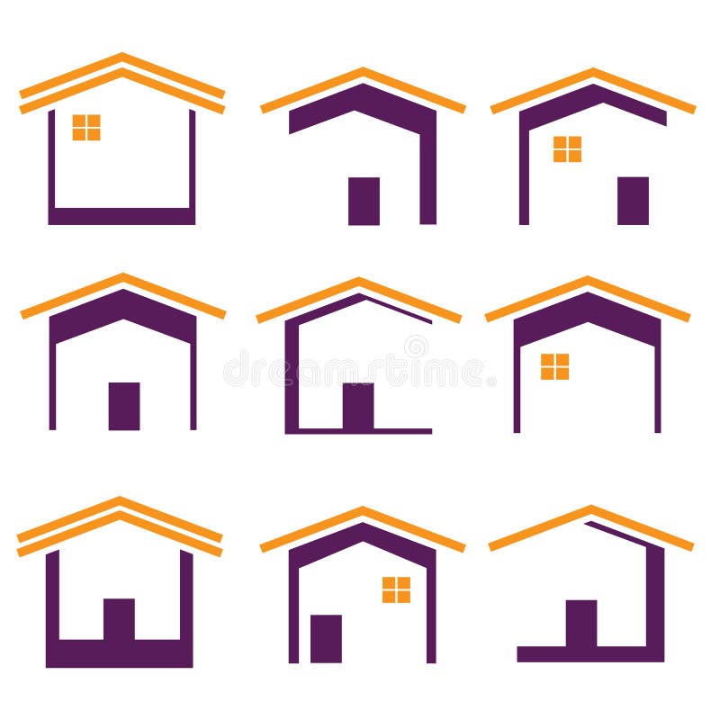 Home icons stock vector. Illustration of mortgage, building - 92173009