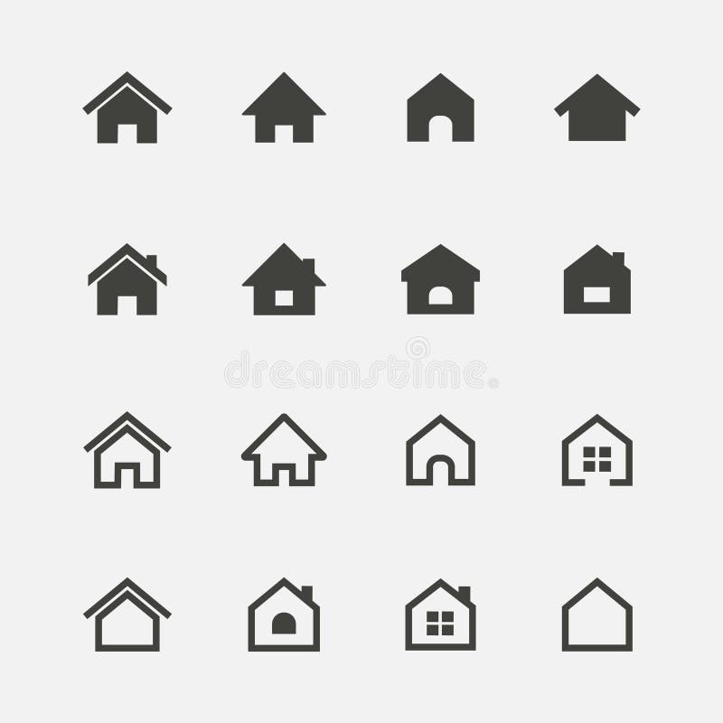 Grey House Icons Stock Illustrations – 1,922 Grey House Icons Stock ...