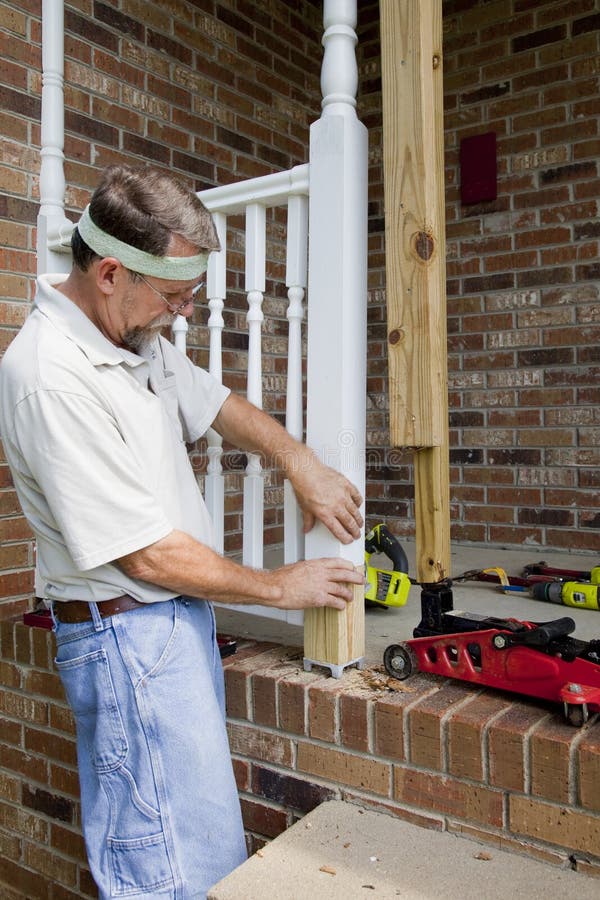 Carpenter repairs stock photo. Image of carpenter, deck - 6451380