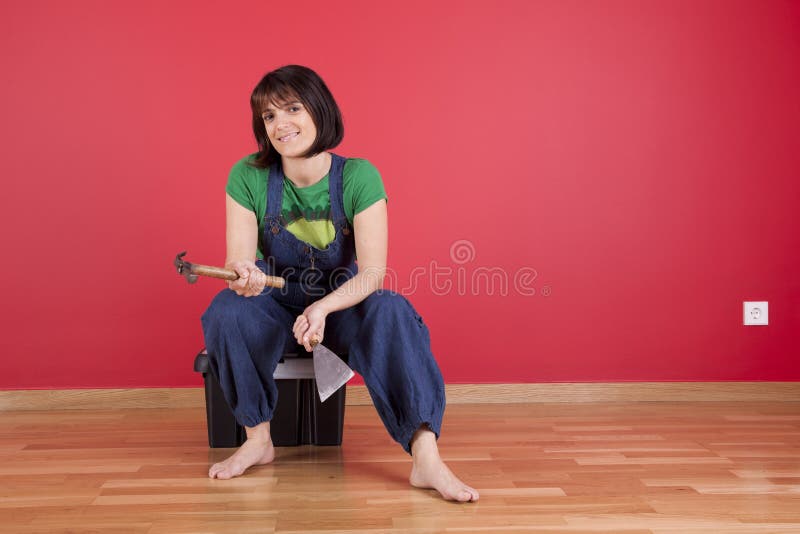 Home improvement stock photo. Image of home, female, copyspace - 20957902