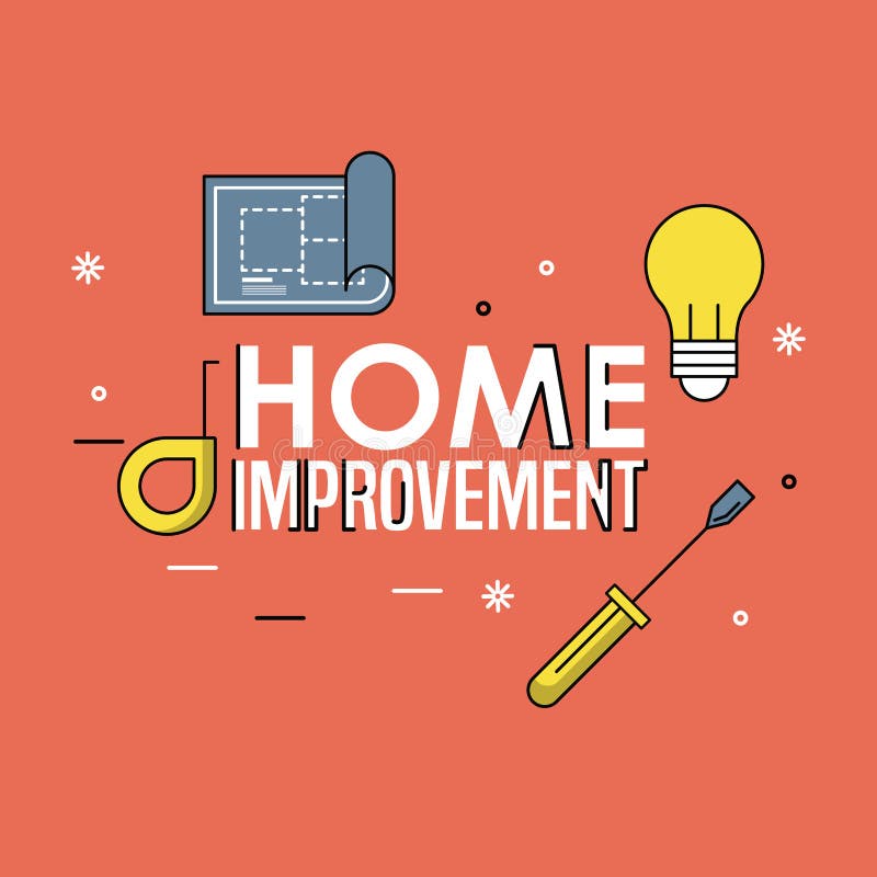 Home improvement concept stock vector. Illustration of improvement ...
