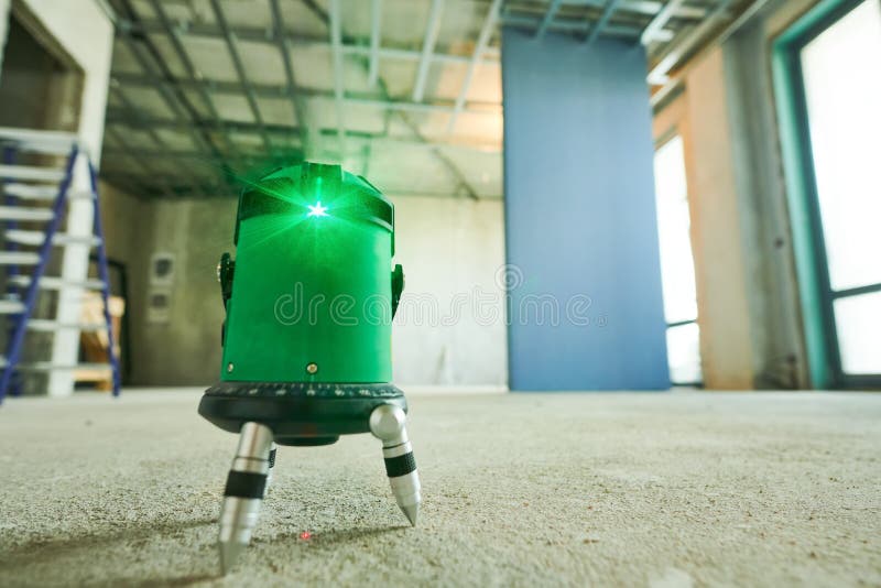Home Improvement. Laser Leveling Tool at Construction Work Stock Image ...