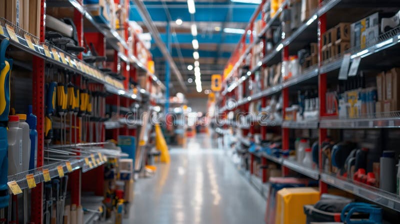 Home Improvement Store with a Variety of Tools Stock Photo - Image of ...