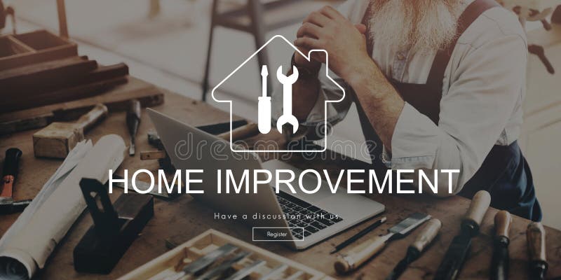 Home Improvement Website Register Button Concept Stock Image - Image of ...