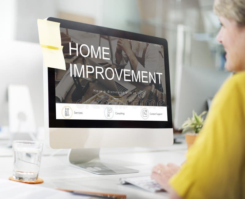 Home Improvement Website Register Button Concept Stock Photo - Image of ...